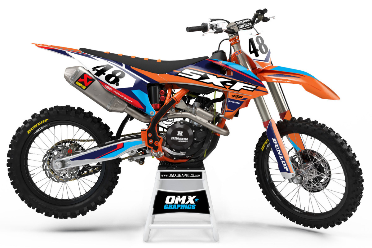 Dirt Bike Decals for KTM - Force Red – OMXGraphics