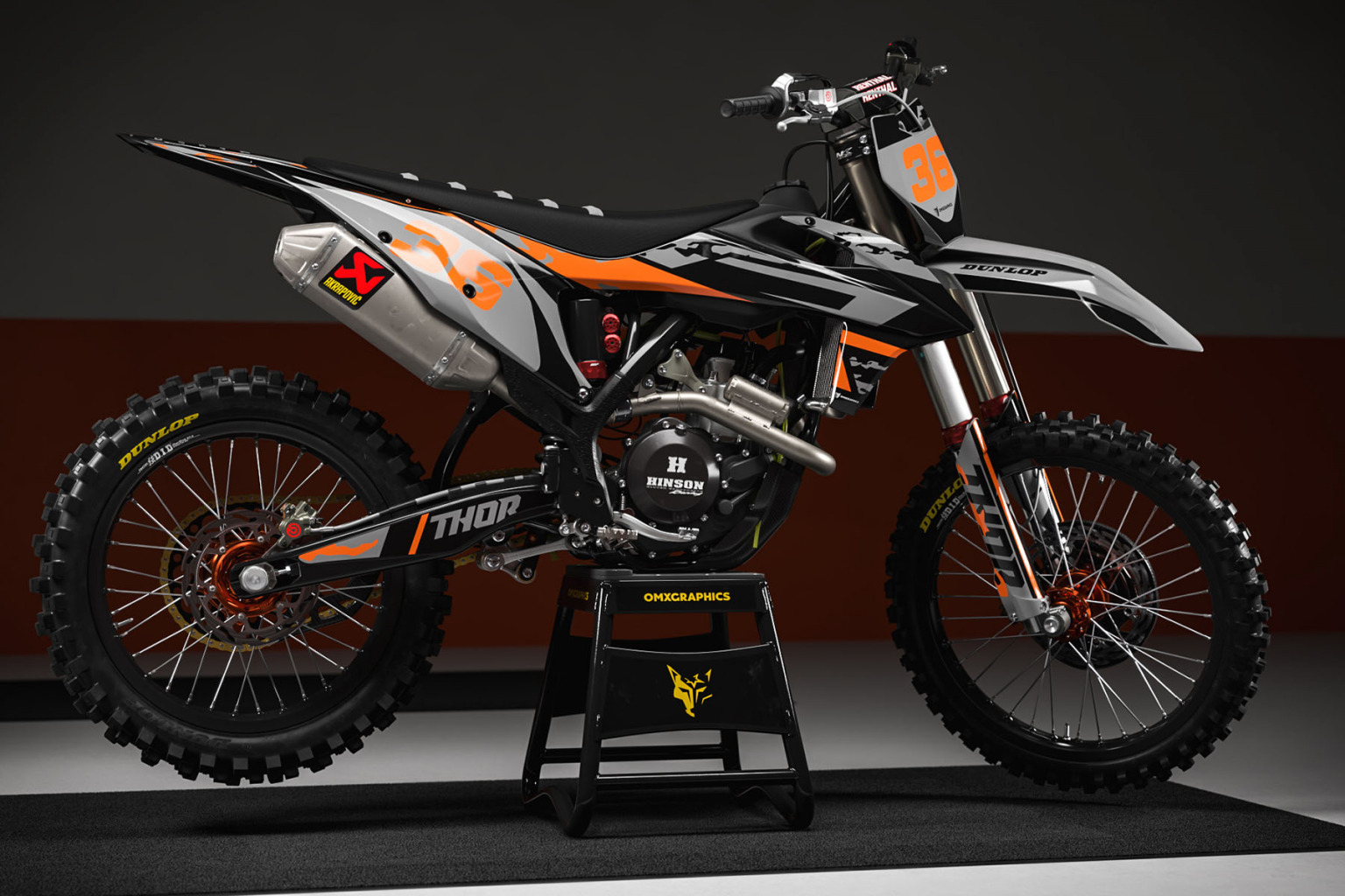 Graphics Kit for KTM 'SPLIT 2'- Decals for SX, SXF, EXC, XC, XCF