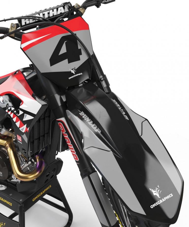 Dirt Bike Graphics Kit For Honda - SHARK – OMXGraphics