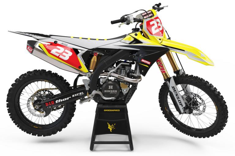 Custom Suzuki Motocross Graphics Kit BOLD 2 – OMXGraphics