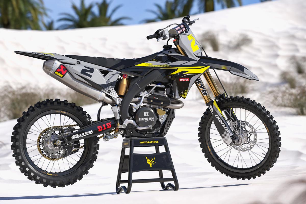 Suzuki Dirt Bike Graphics Kit "AVENGER' – OMXGraphics