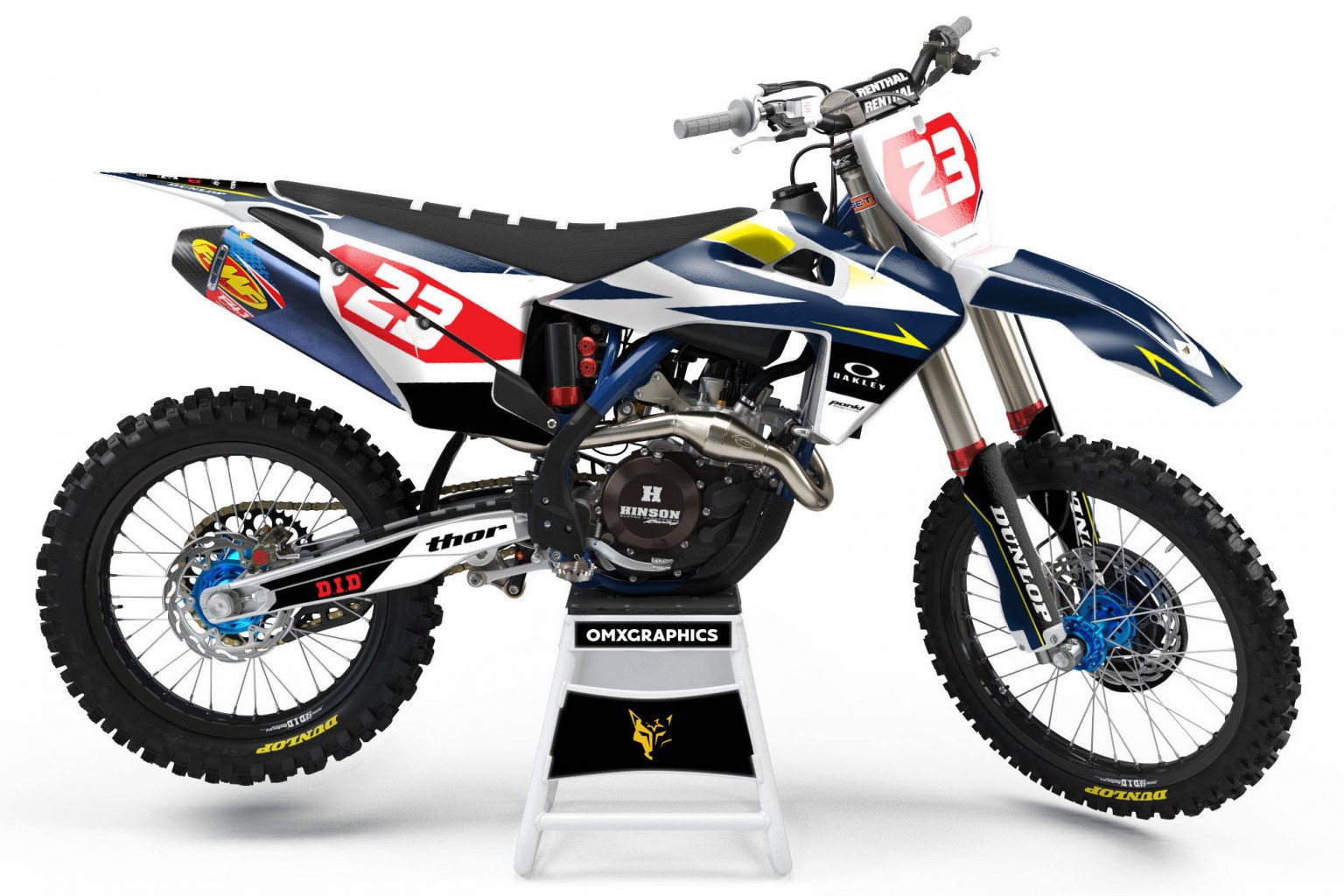 Husqvarna Dirt Bike Graphics Kit 'AVENGER' – OMXGraphics