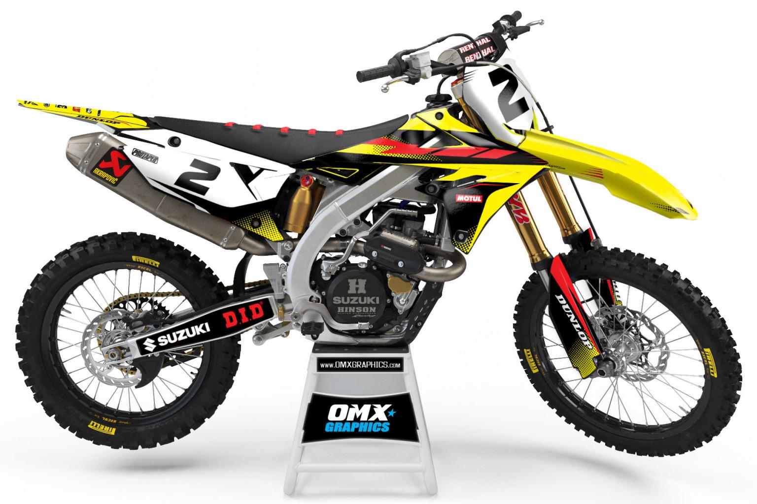 Suzuki dirt bike graphics - Boost Blue – OMXGraphics