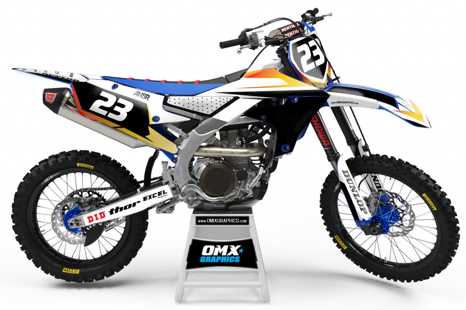 Yamaha Mx Graphics Kit COMET Blue – OMXGraphics