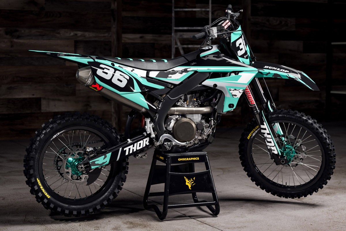 Yamaha BOOST Graphics Kit Teal – Dirt Bike Graphics