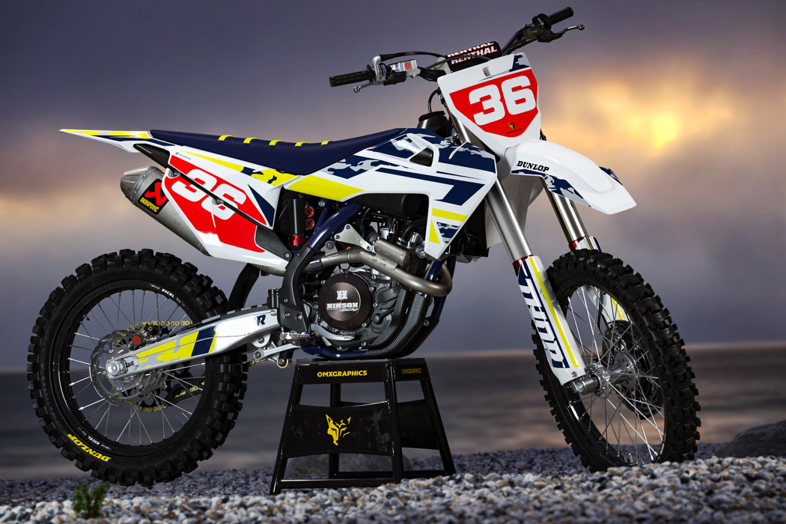 Mx Graphics For Husqvarna 'Tropical Vibes' Grey – OMXGraphics