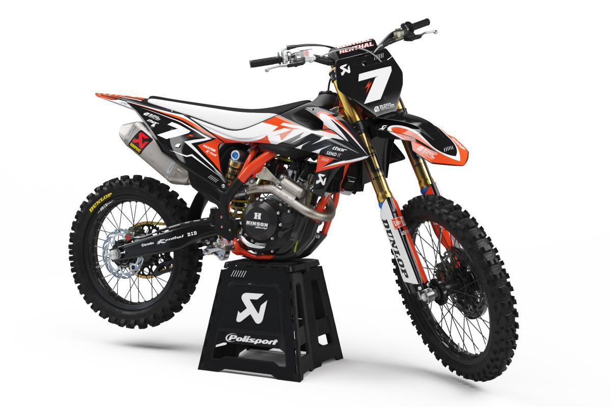 KTM dirt bike graphics - Tonus Black – OMXGraphics