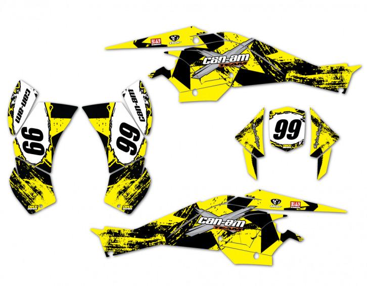 Graphics Kit for Can Am ATV - Star Yellow – OMXGraphics