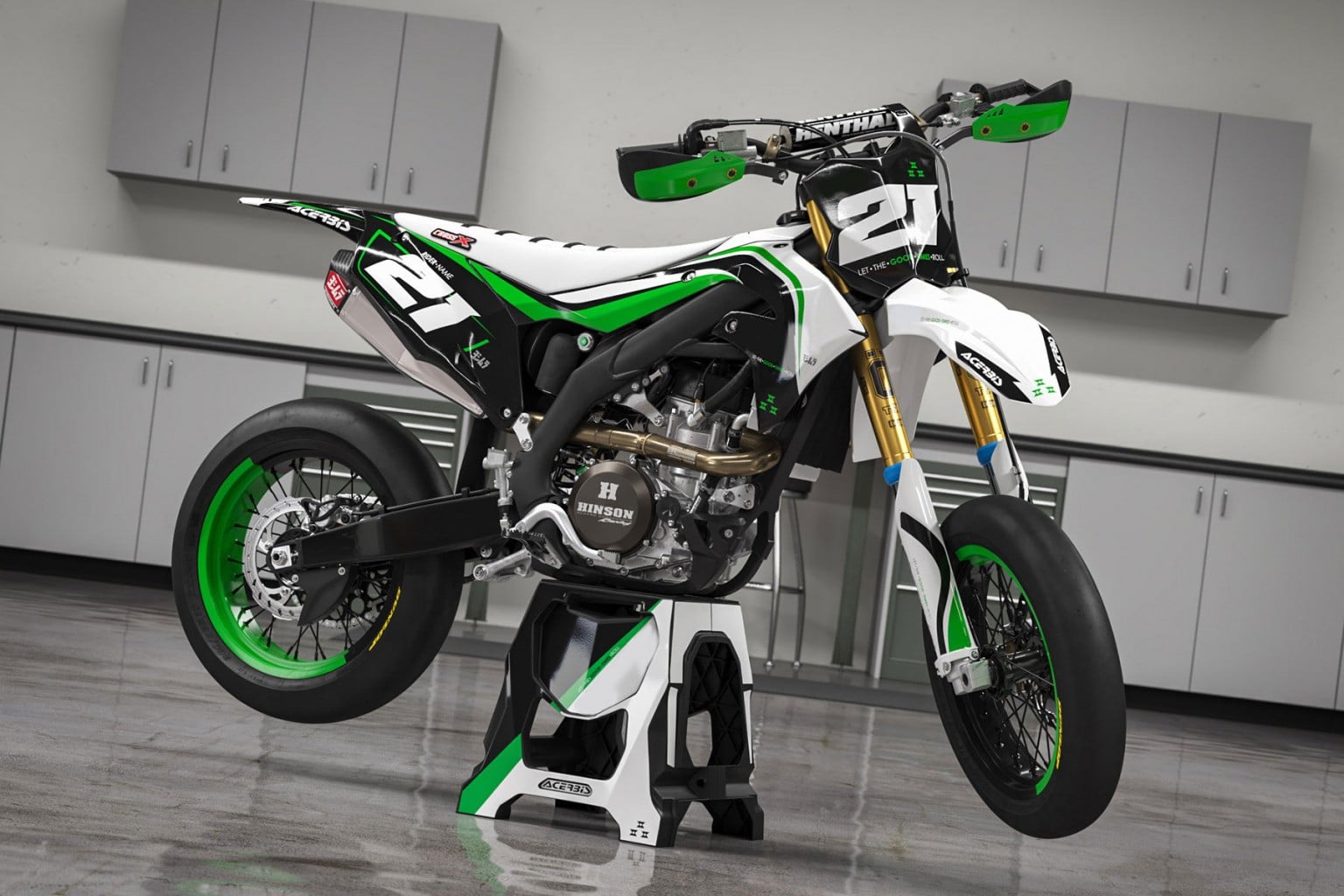Kawasaki BOLD Graphics Kit Supermoto – Dirt Bike Graphics