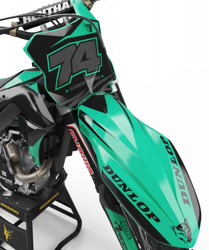 MX Graphics Kit for Kawasaki 'RAGE' Factory – Dirt Bike Graphics