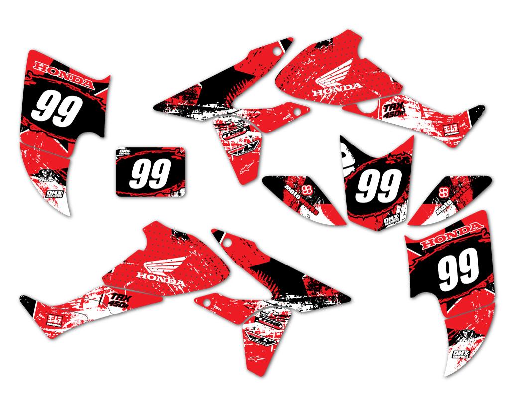 Honda ATV Graphics - Star Red – OMXGraphics