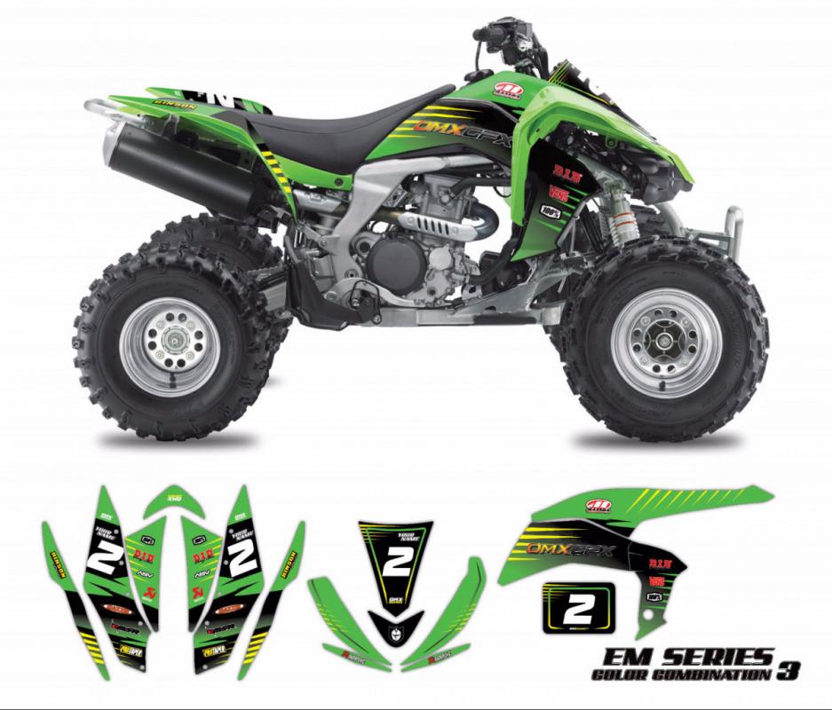 Graphics Kit for Kawasaki ATV 'EM Green' – OMXGraphics