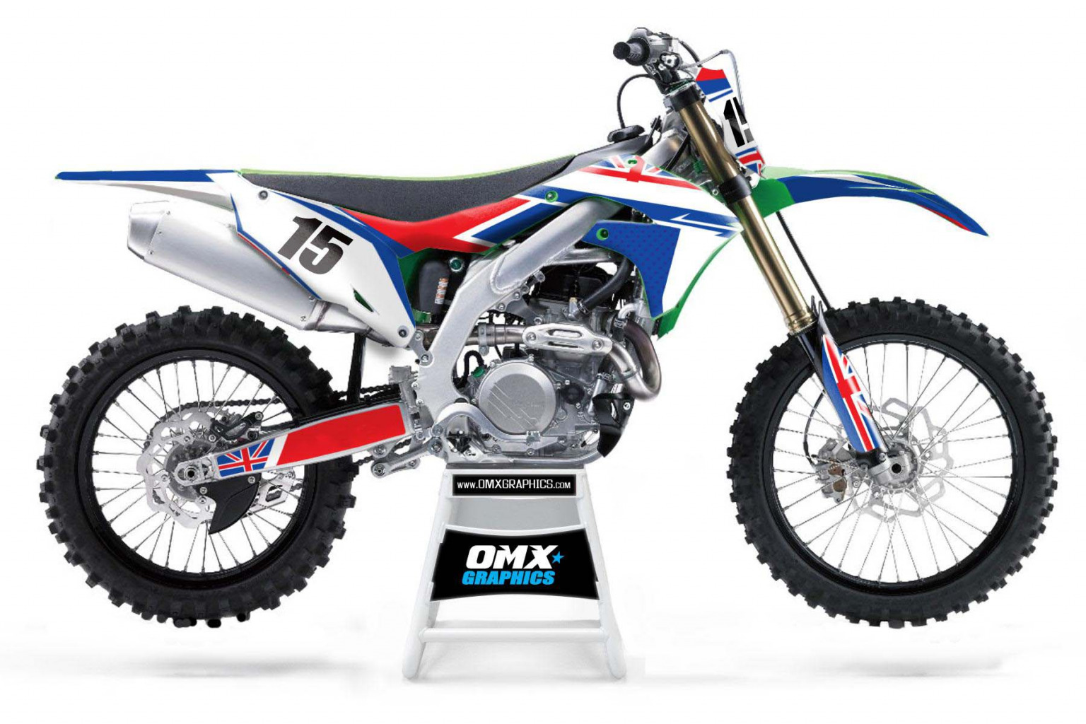 Mx Graphics Kit for Kawasaki 'BOLD' Supermoto – OMXGraphics