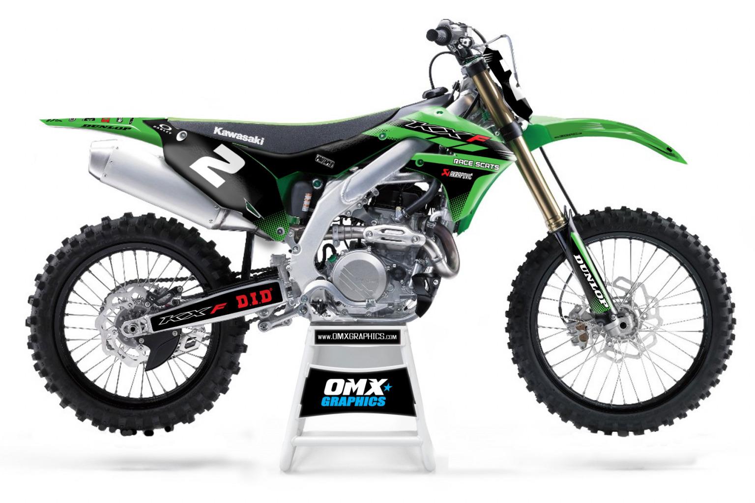 Kawasaki Mx Graphics Kit 'BOLD' Supermoto – OMXGraphics