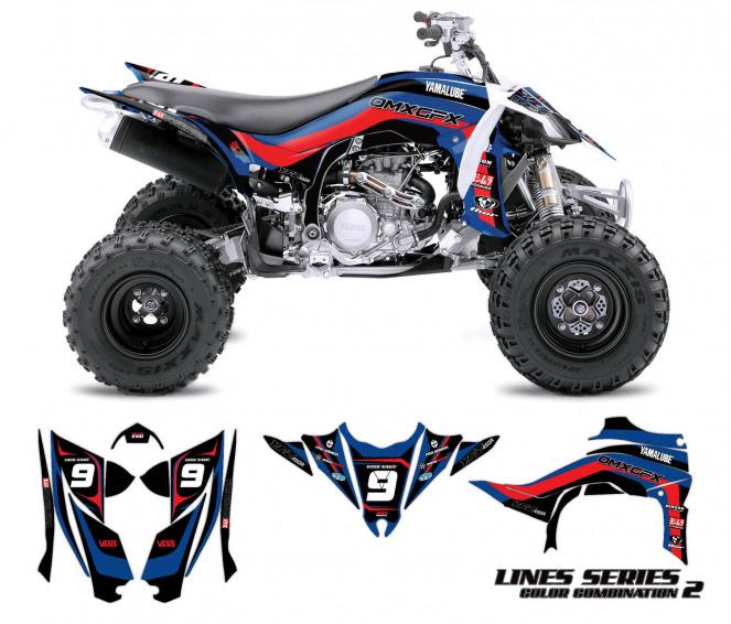 Yamaha ATV Graphics Kit - Lines Black – OMXGraphics