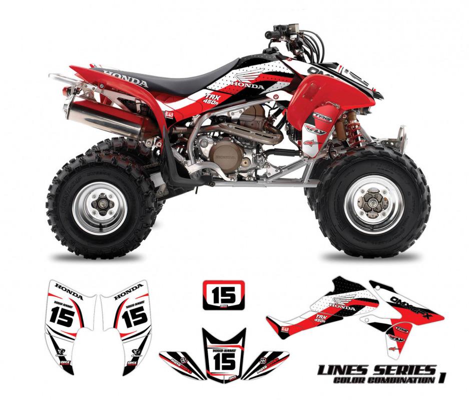 Honda ATV Semi Custom Graphics - Lines – OMXGraphics