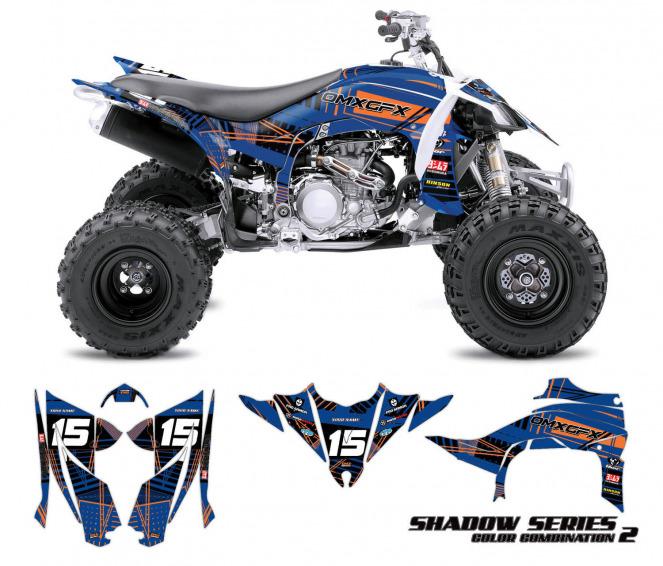 Graphics Kit for Yamaha ATV - Shadow Blue – OMXGraphics