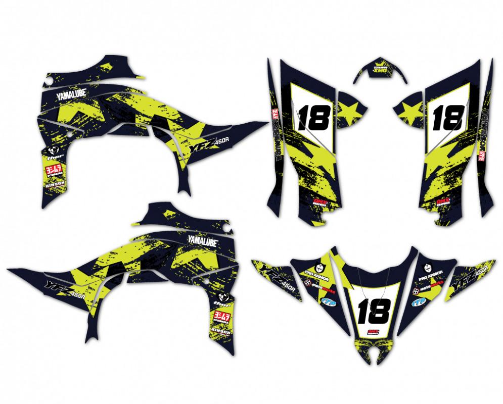 Graphics for Yamaha ATV - Star Yellow – OMXGraphics