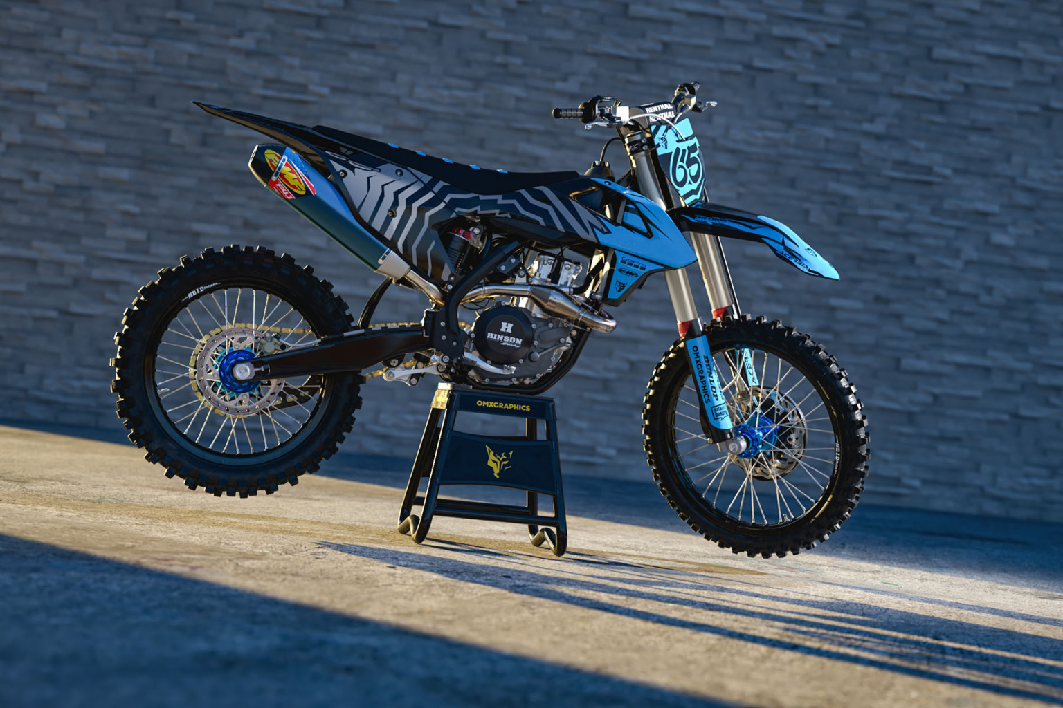 KTM GHOST Graphics Kit Blue – OMXGraphics