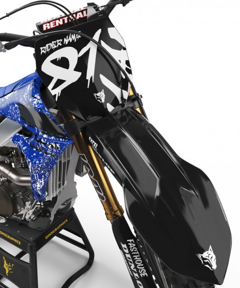 Yamaha REBEL Graphics Kit Blue – Dirt Bike Graphics