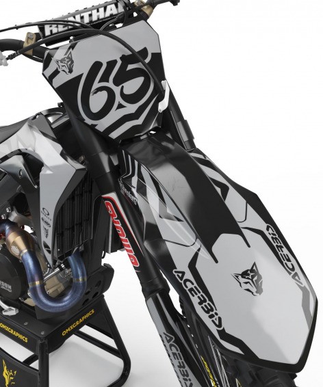 Dirt Bike Graphics Kit For Honda – GHOST Grey – OMXGraphics
