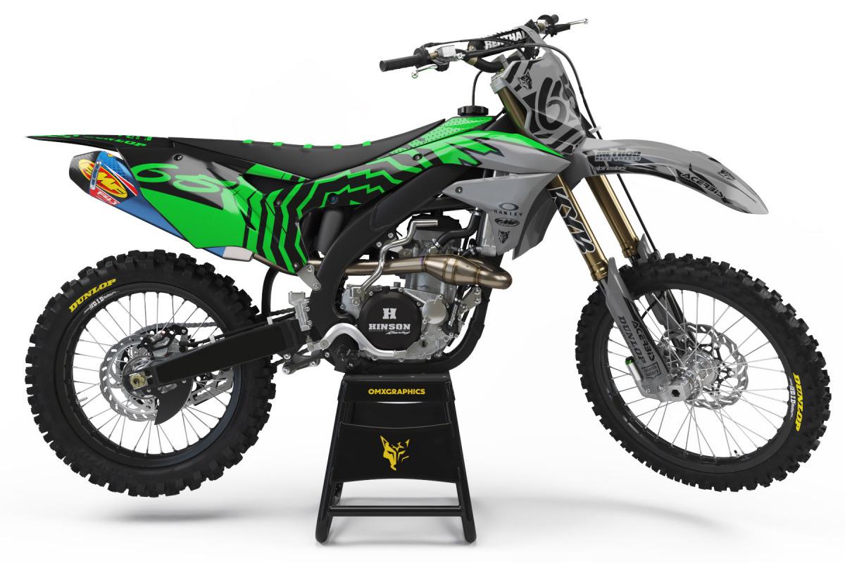 Graphics Kit for Kawasaki 'Ghost Green' – OMXGraphics – Superb Quality