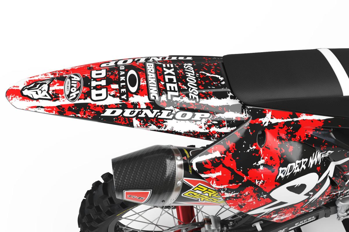 Kawasaki REBEL Graphics Kit Red – Dirt Bike Graphics – Superb Quality