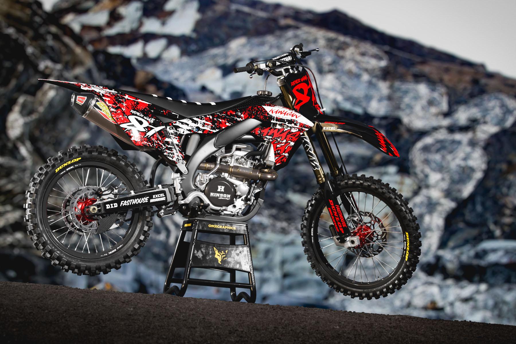 Kawasaki 'Rebel Red' Graphics Kit – OMXGraphics – Superb Quality Kawasaki 'Rebel Red' Graphics Kit – OMXGraphics – Superb Quality
