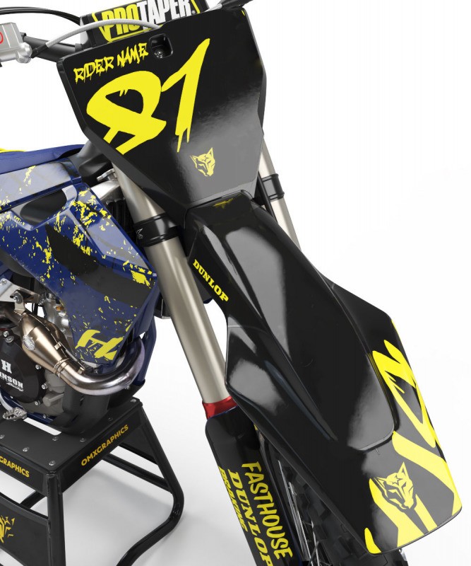 Husqvarna REBEL Graphics Kit Blue – OMXGraphics