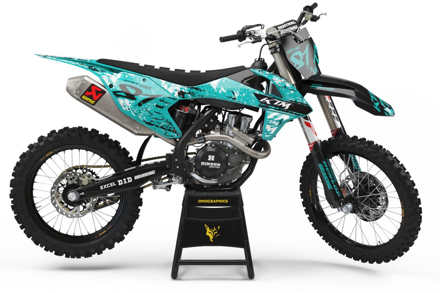 KTM 'Rebel Teal' Graphics Kit – OMXGraphics