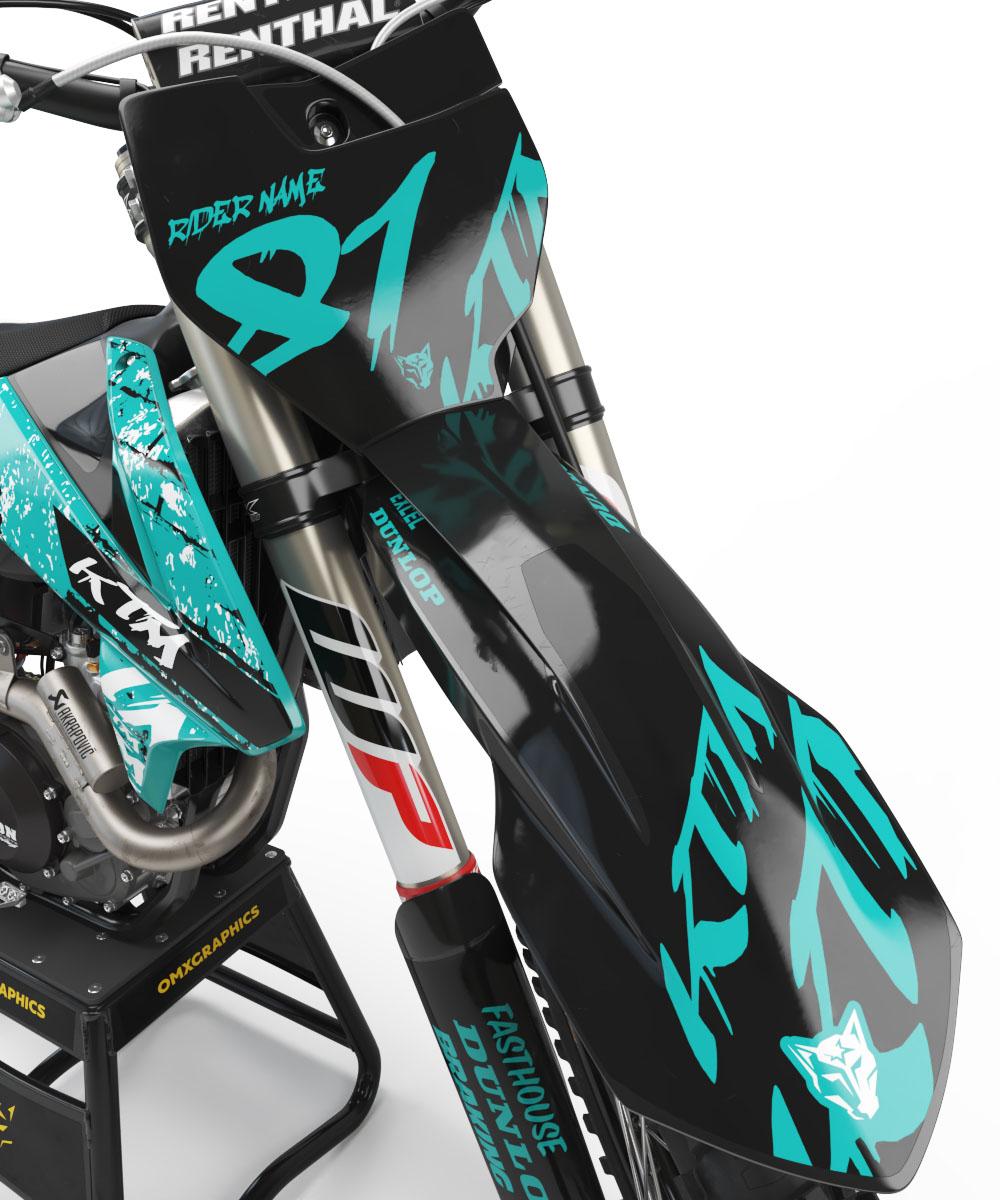KTM 'Rebel Teal' Graphics Kit – OMXGraphics KTM 'Rebel Teal' Graphics Kit – OMXGraphics