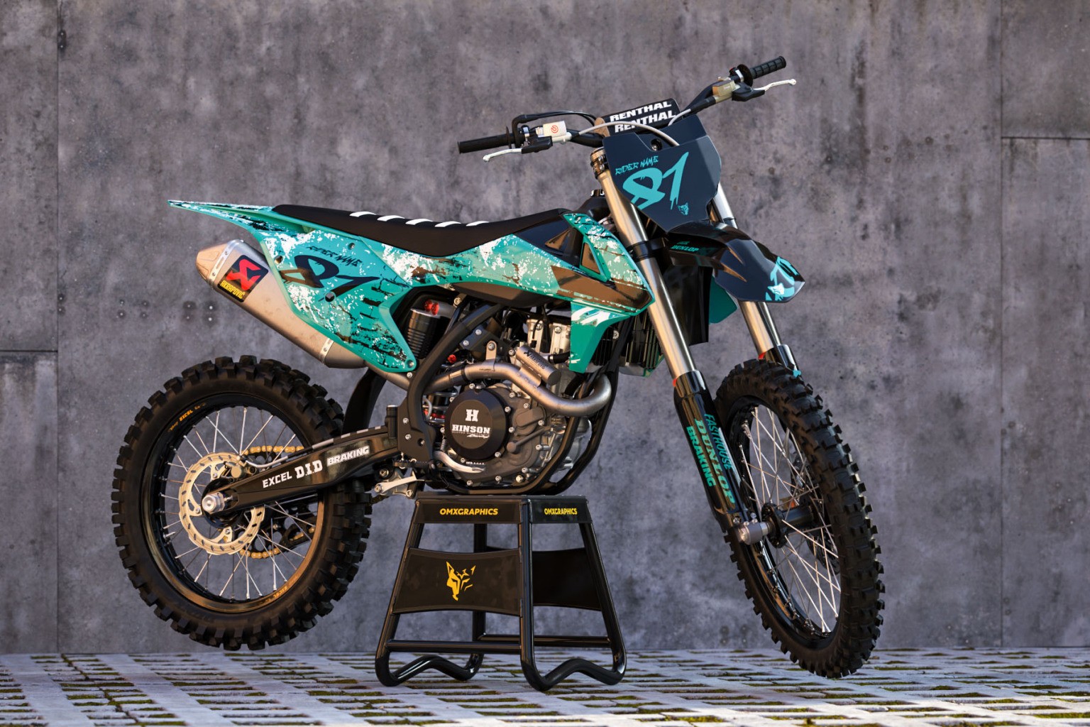 KTM REBEL Graphics Kit Teal – OMXGraphics