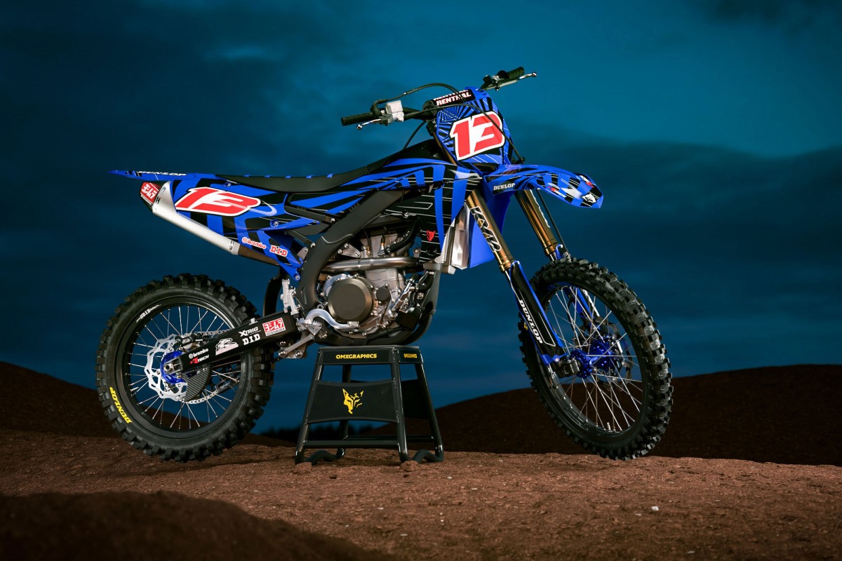 Yamaha BLAZE Graphics Kit Blue – Dirt Bike Graphics