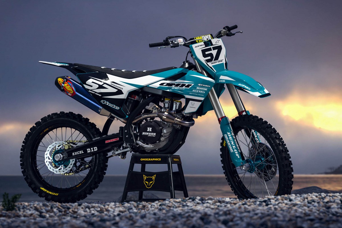 Husqvarna DAZZLE Graphics Kit Teal – OMXGraphics