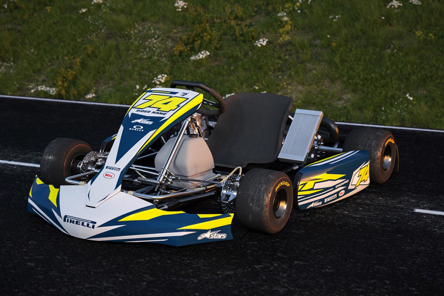 Go Kart Graphics Kit ‘T-Rex’ – OMXGraphics