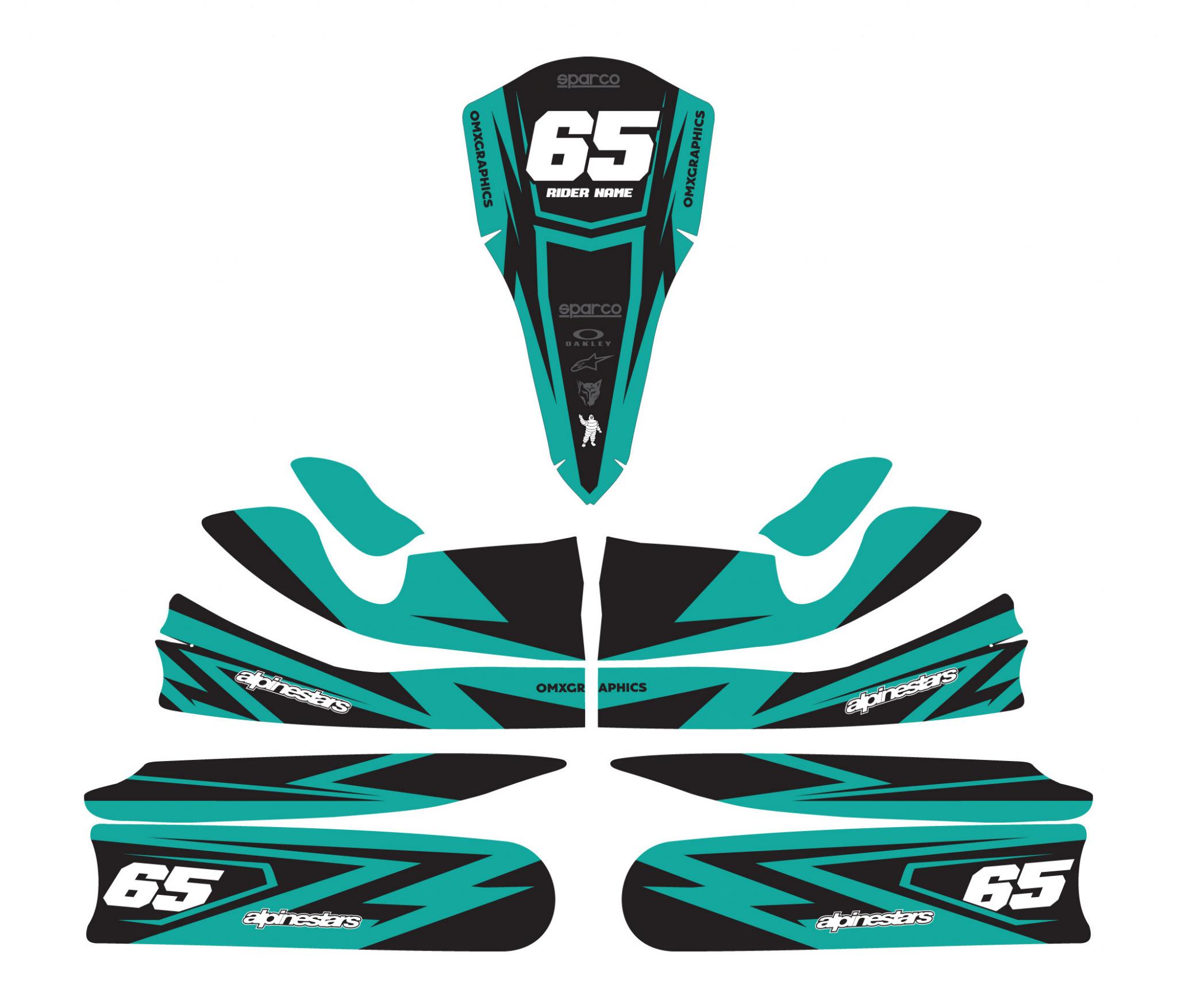 CRG Kart Graphics Kit 'Cutter' - Dopest Go Kart Decals Out There