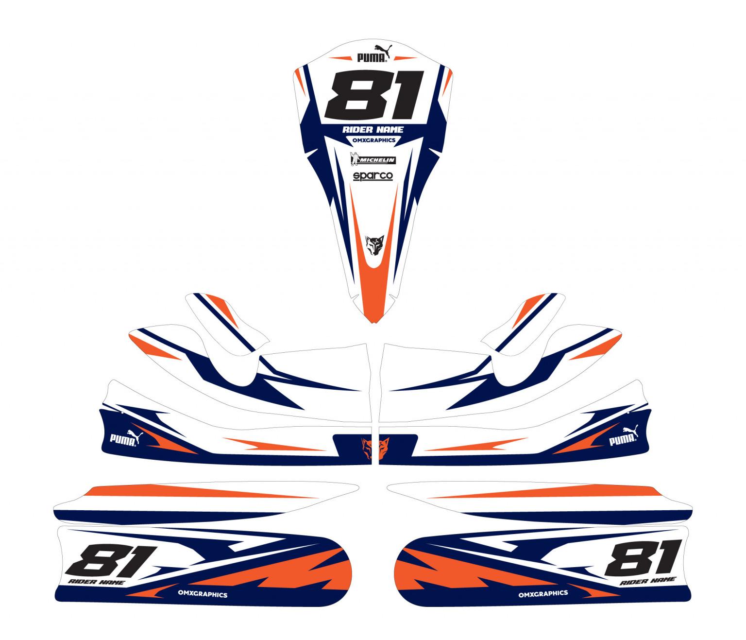 CRG Kart Graphics Kit 'Hound' - Dopest Go Kart Decals Out There