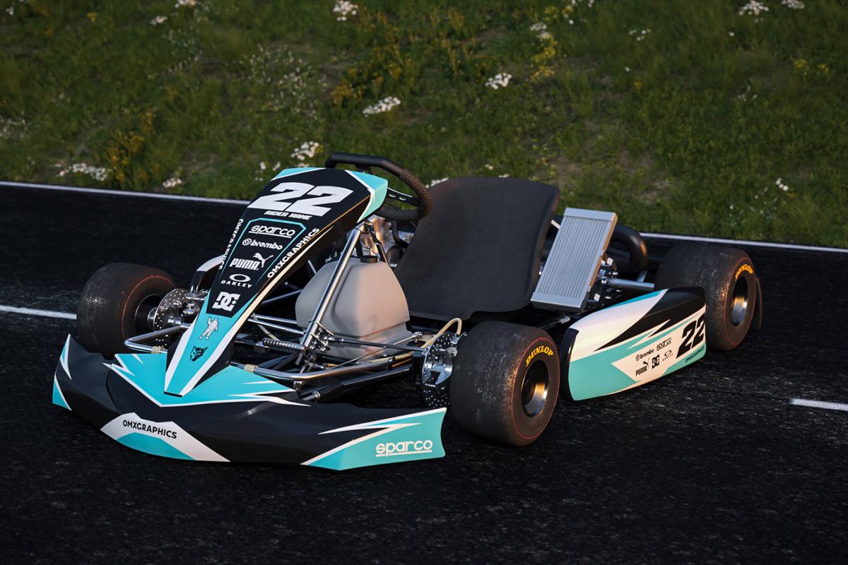 Go Kart Graphics Kit ‘Sleek’ Red – OMXGraphics