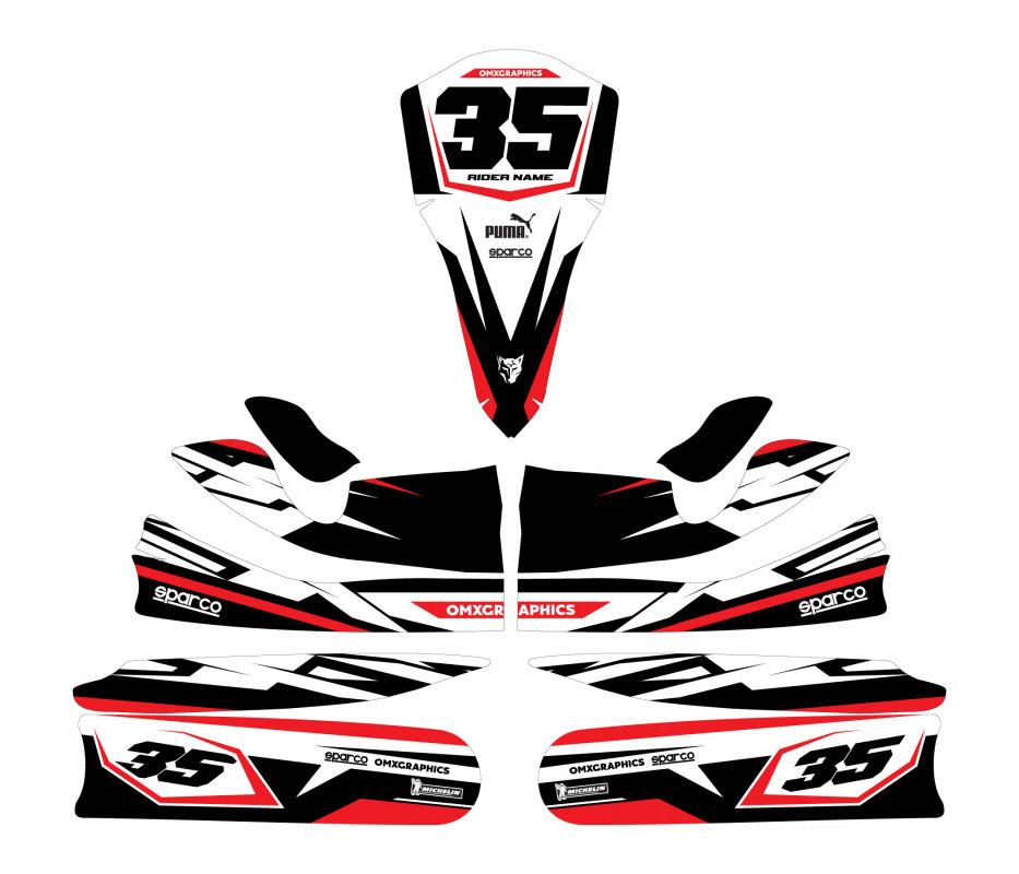 Go Kart Graphics Kit ‘RAZOR’ – OMXGraphics