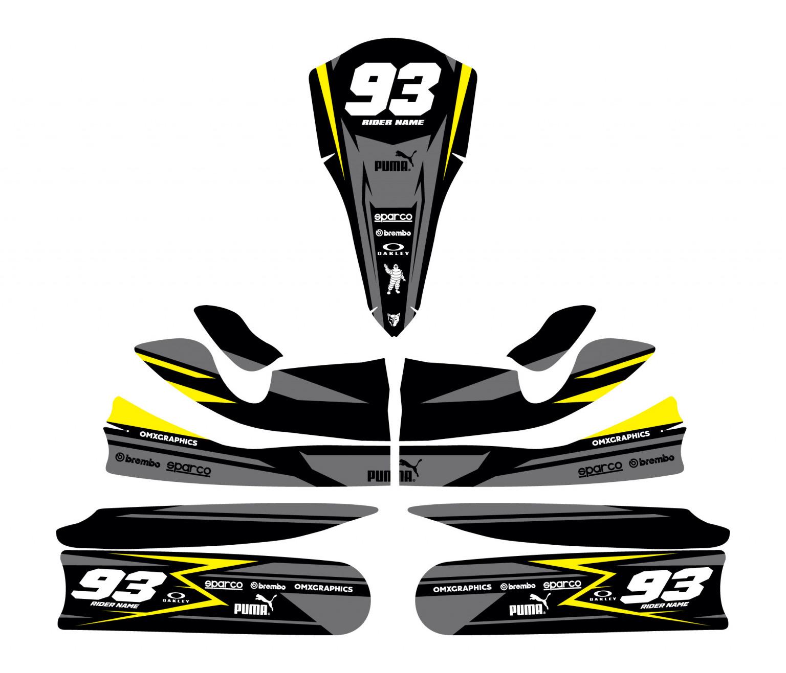 Sodi Kart Graphics Kit 'Slide' - Top Quality - Free Customisation