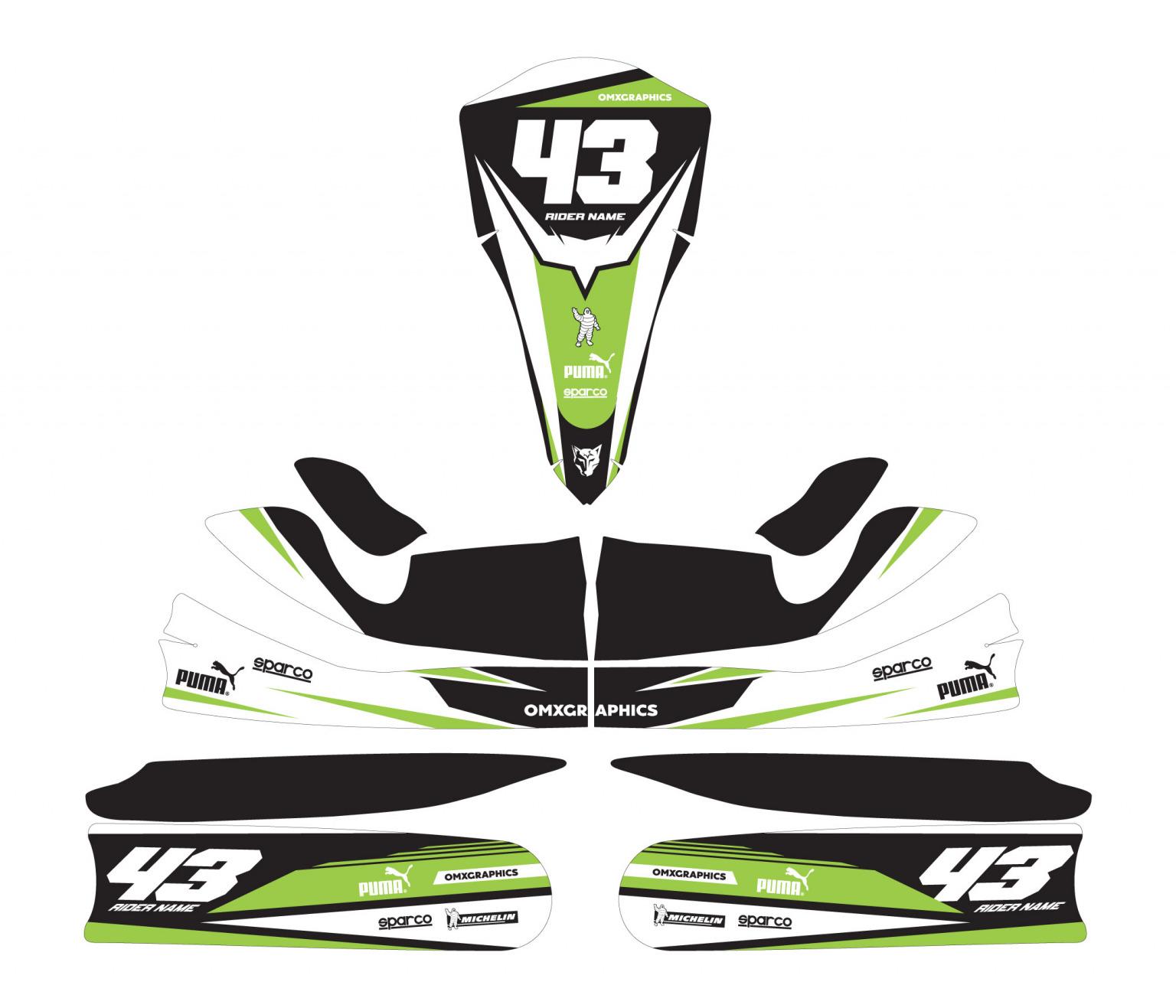 Sodi Go Kart Graphics Kit 'Speedline' - Premium Quality