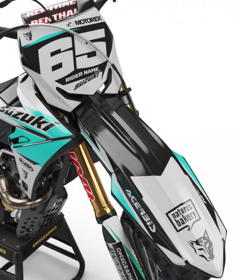 Suzuki ATTACK Graphics Kit Teal – OMXGraphics