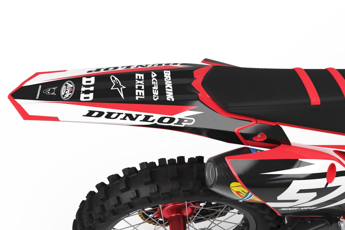 Dirt Bike Graphics Kit For Honda - DAZZLE Red – OMXGraphics