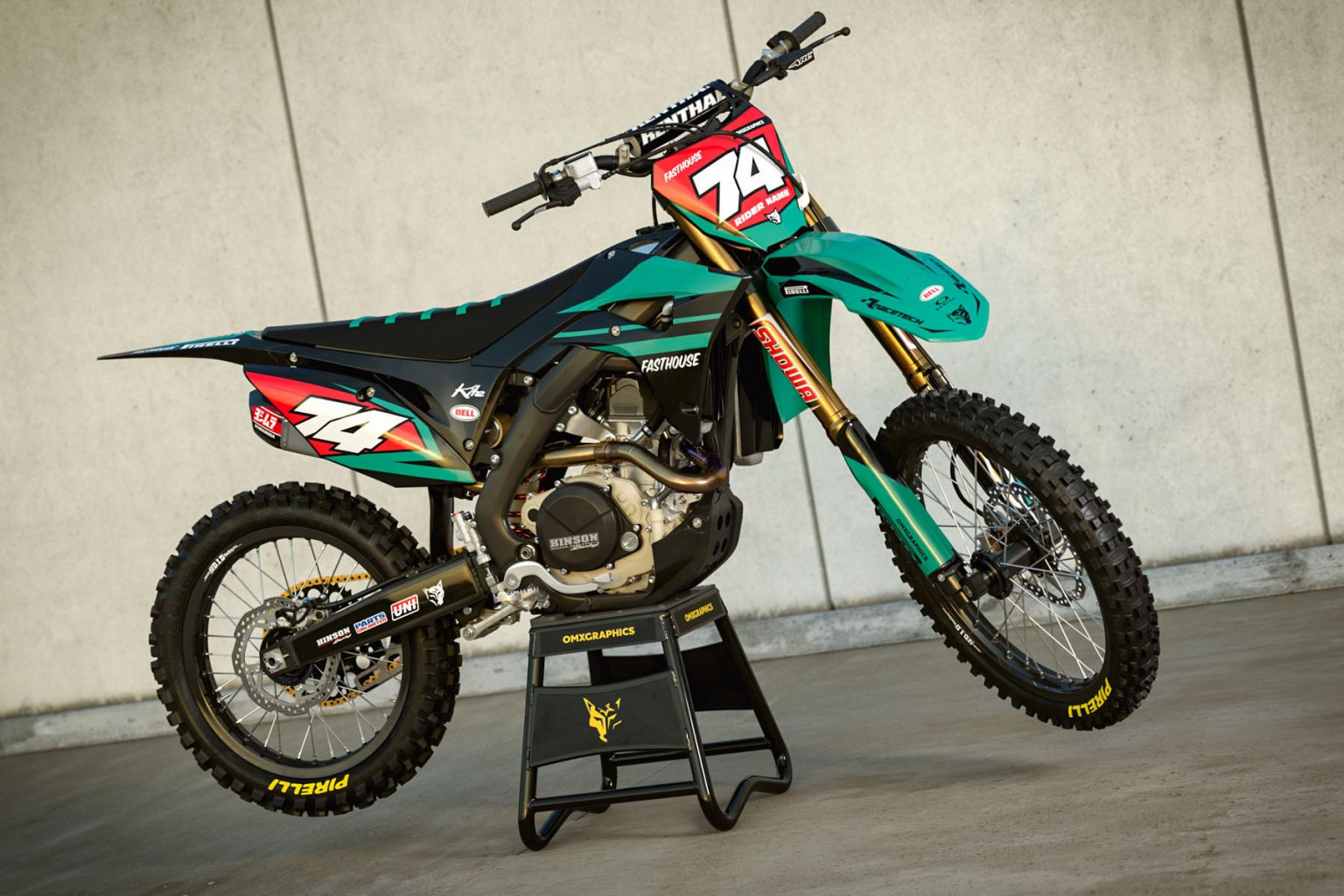 Dirt Bike Graphics Kit For Honda - GANG Teal – Dirt Bike Graphics