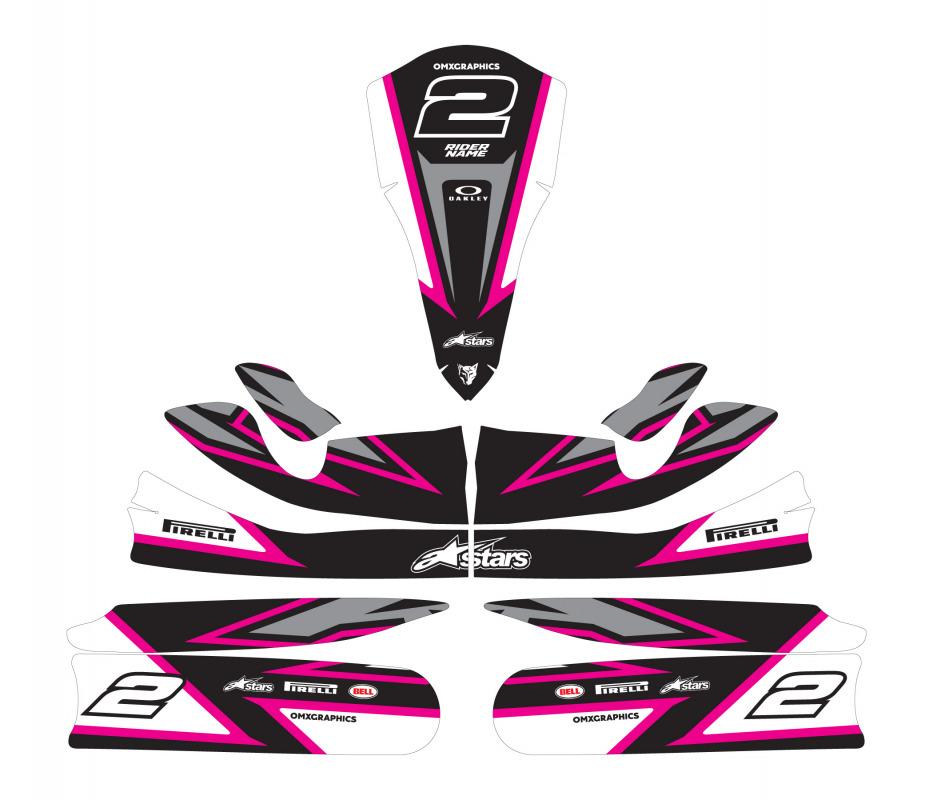 Kart Decals Kit 'OUTLAW' – Dirt Bike Graphics - Premium Quality