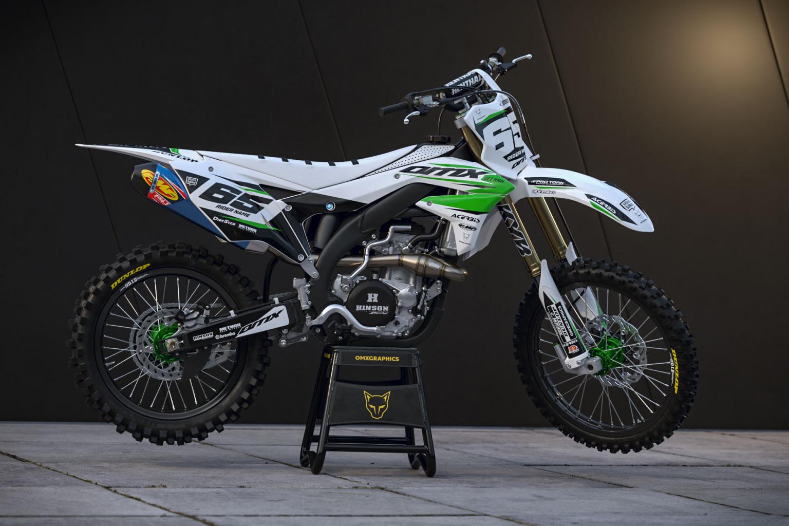 Kawasaki ATTACK Graphics Kit White – OMXGraphics – Superb Quality