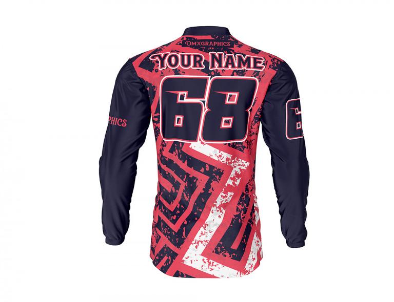 Custom MX Jersey 'Throwback' Dark Navy – Dirt Bike Graphics