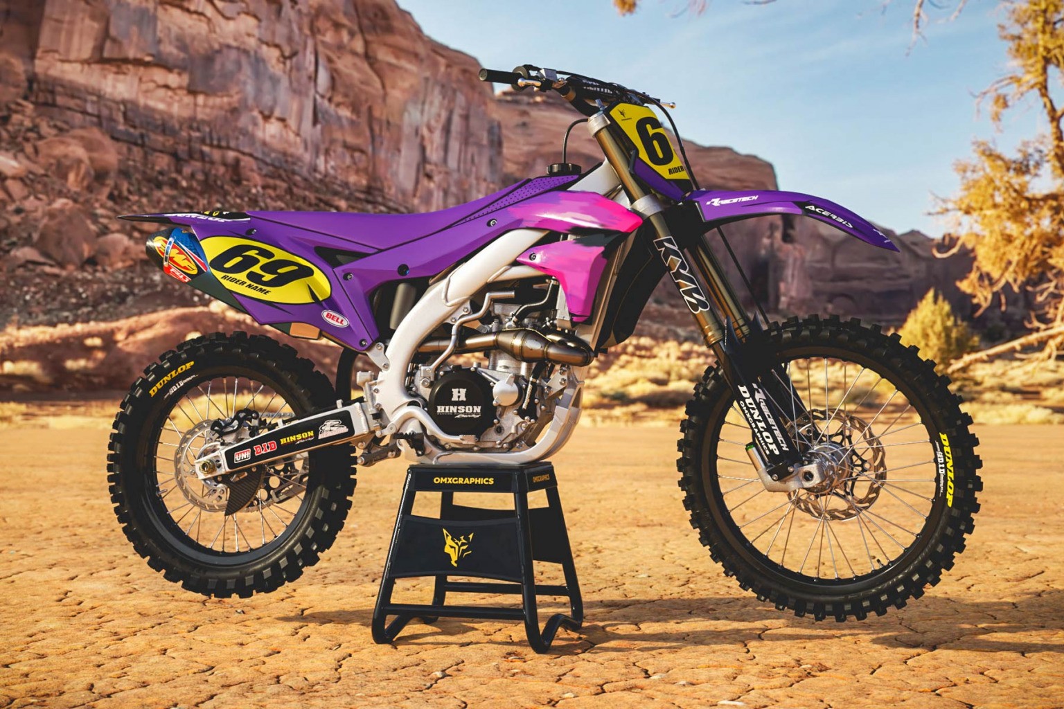 Retro Graphics Kit 90's for Kawasaki – Dirt Bike Graphics