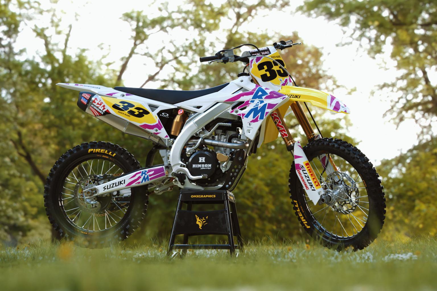 RETRO Graphics Kit 90's For Suzuki – Dirt Bike Graphics