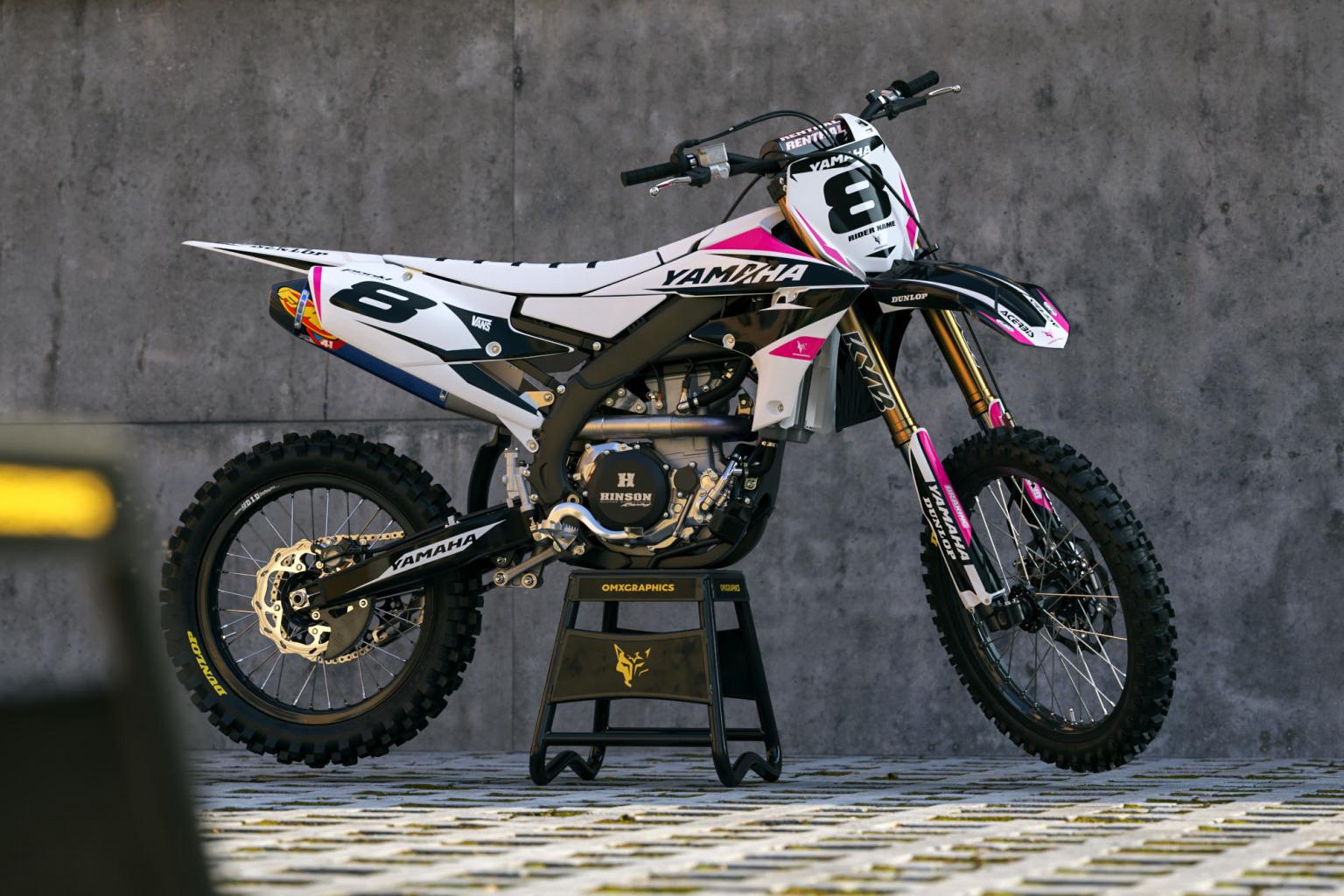 Custom Yamaha Graphics Kit 'TORCH' Pink / Black – OMXGraphics